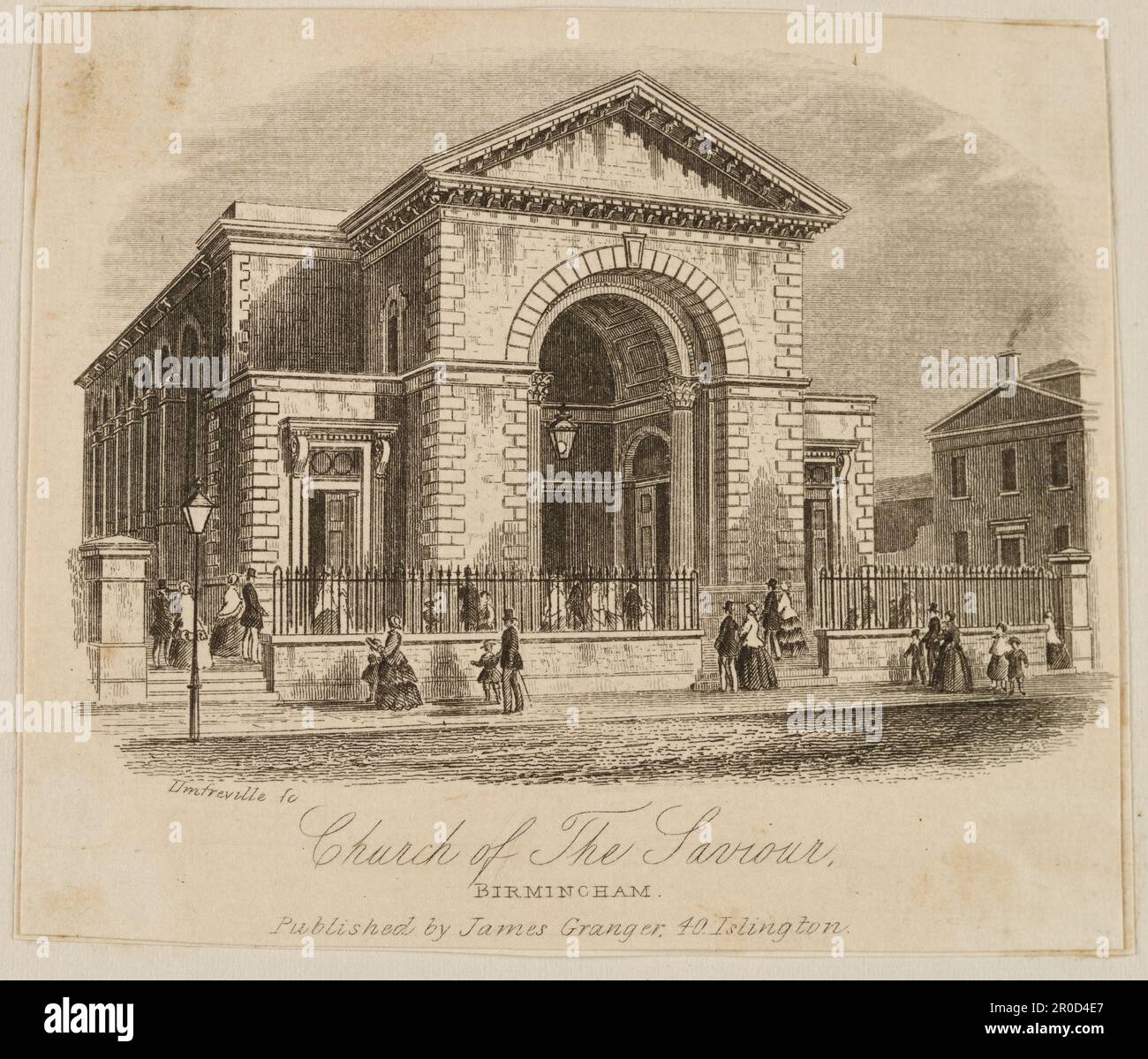 Engraving - Church of the Saviour, Birmingham. Wilkinson Collection ...