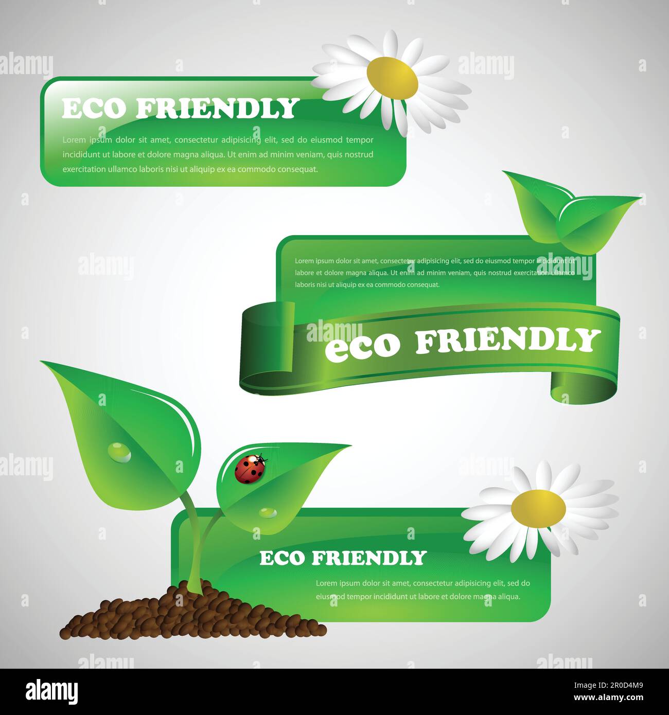 Green Eco Friendly Banner Collection Stock Vector Image & Art - Alamy