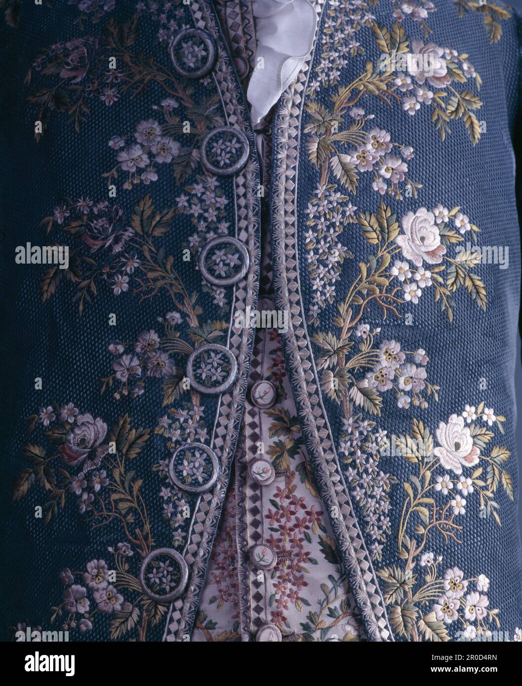 Man's Suit - Coat, Waistcoat and Breeches, 1770-1790. Grey velvet coat ...