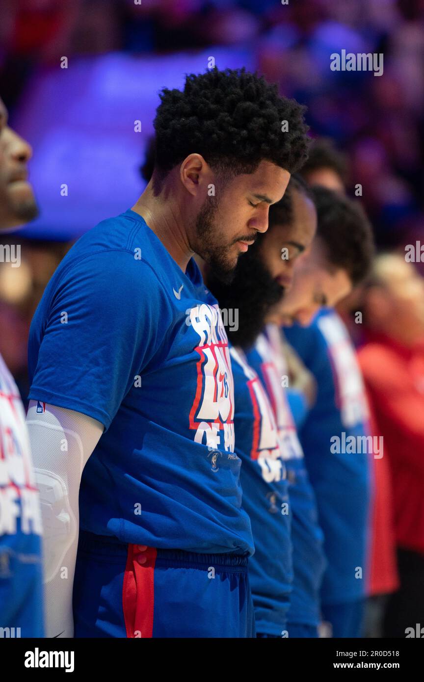 Philadelphia Pa May 7 Tobias Harris 12 Of The 76ers Reacts Before