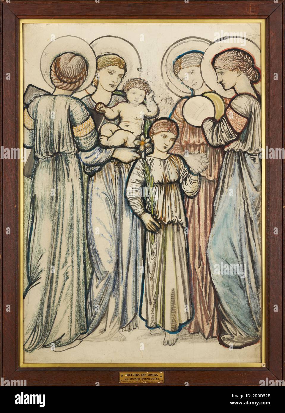 Angels and Children,1865. Sir Edward Burne-Jones (d.1898). Design for ...
