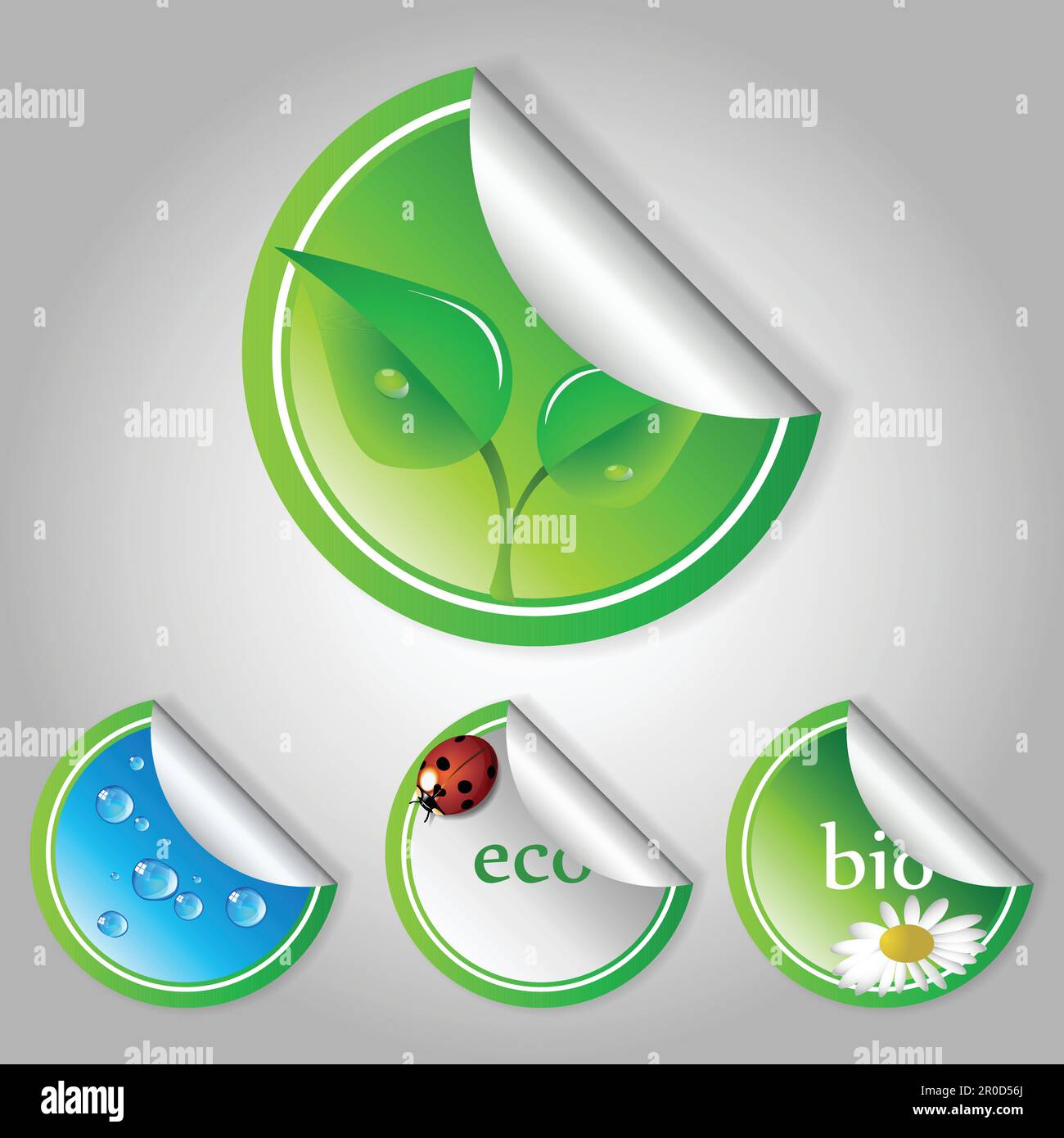 Green Eco Labels and Stickers Stock Vector Image & Art - Alamy