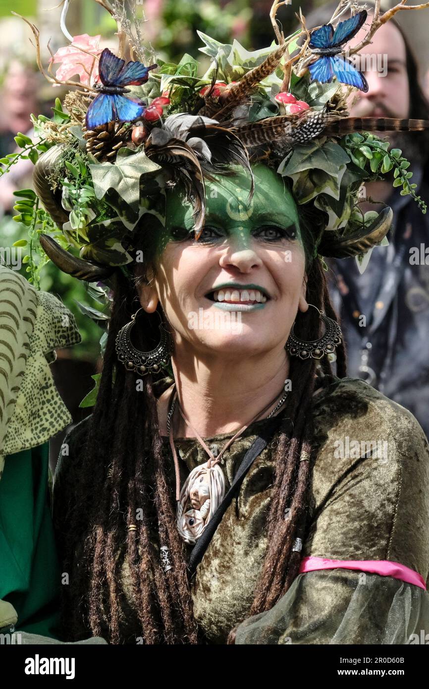 Beltane celebrations on May 1st in Glastonbury Somerset UK Stock Photo ...
