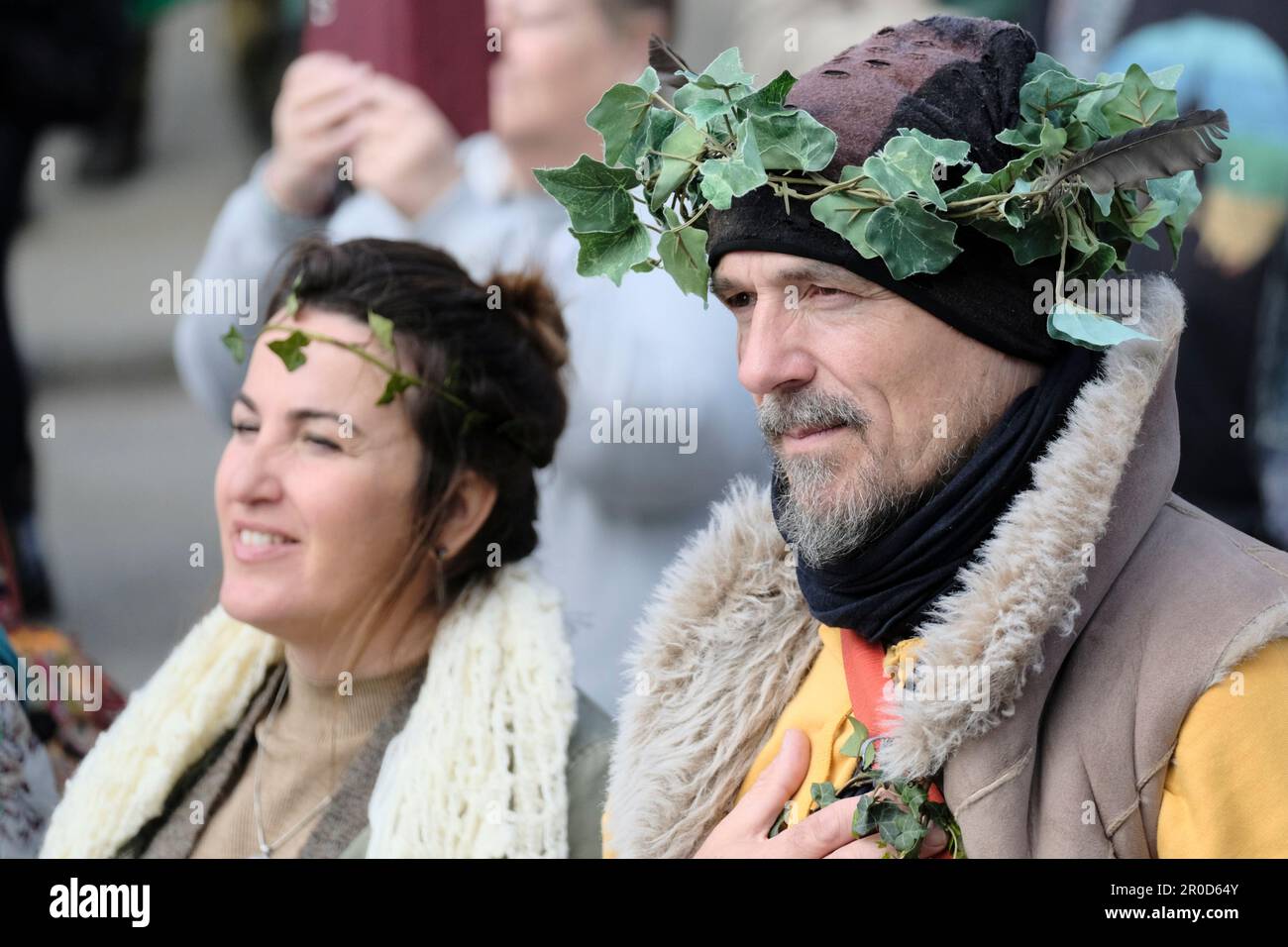 Beltane celebrations on May 1st in Glastonbury Somerset UK Stock Photo ...