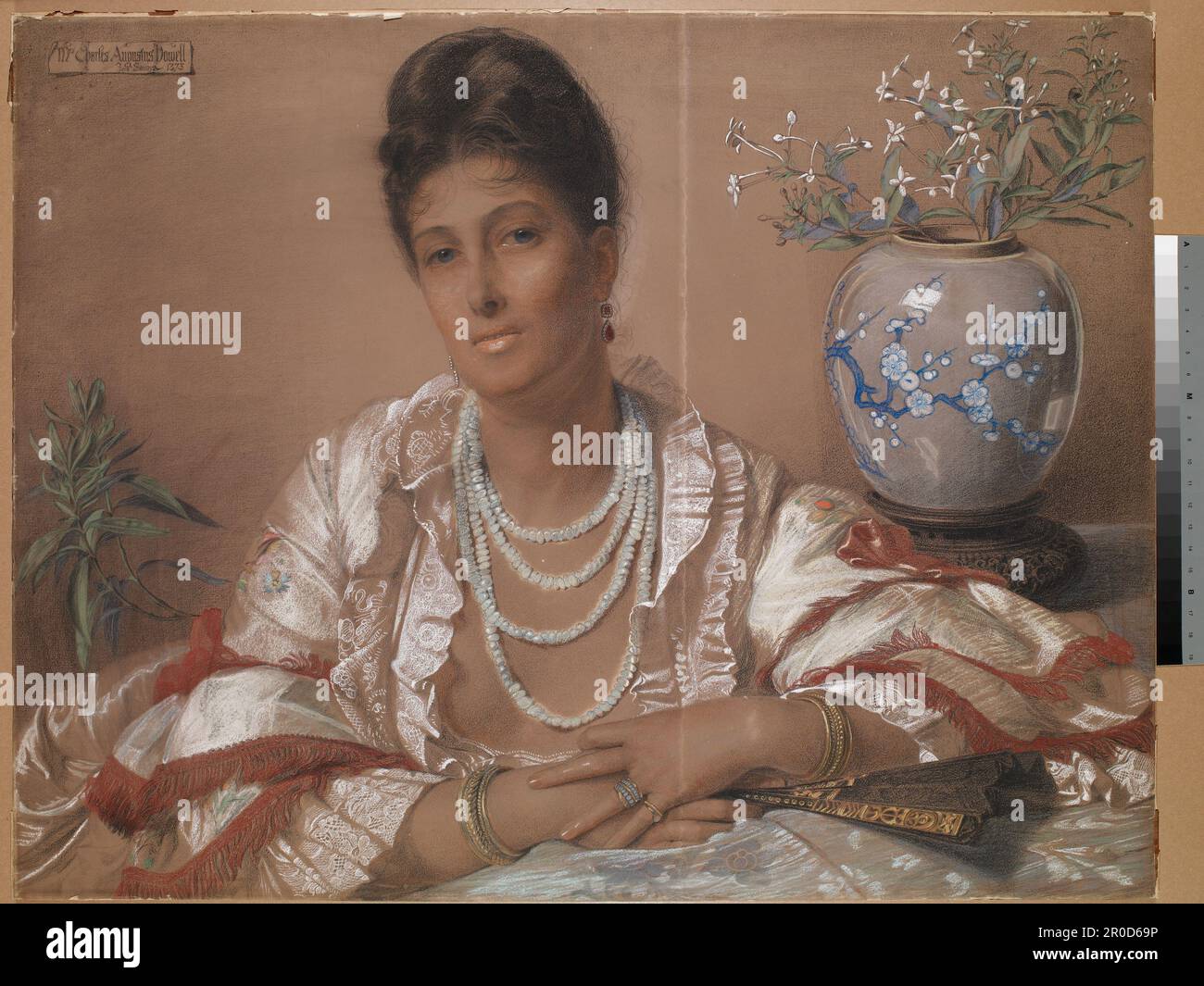 Portrait - Mrs Charles Augustus Howell. By Frederick Sandys Stock Photo ...