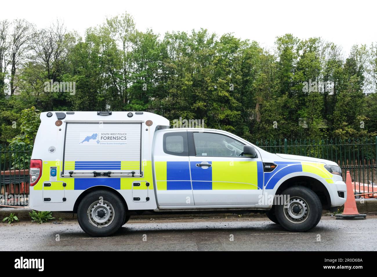 Ford Ranger Super Cab used by South West Police Forensics Stock Photo ...