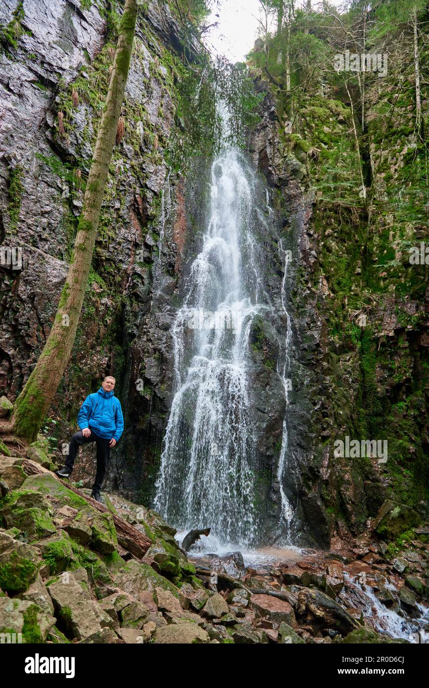 Tourist attraction of Germany - falls of Burgbach Waterfall near ...