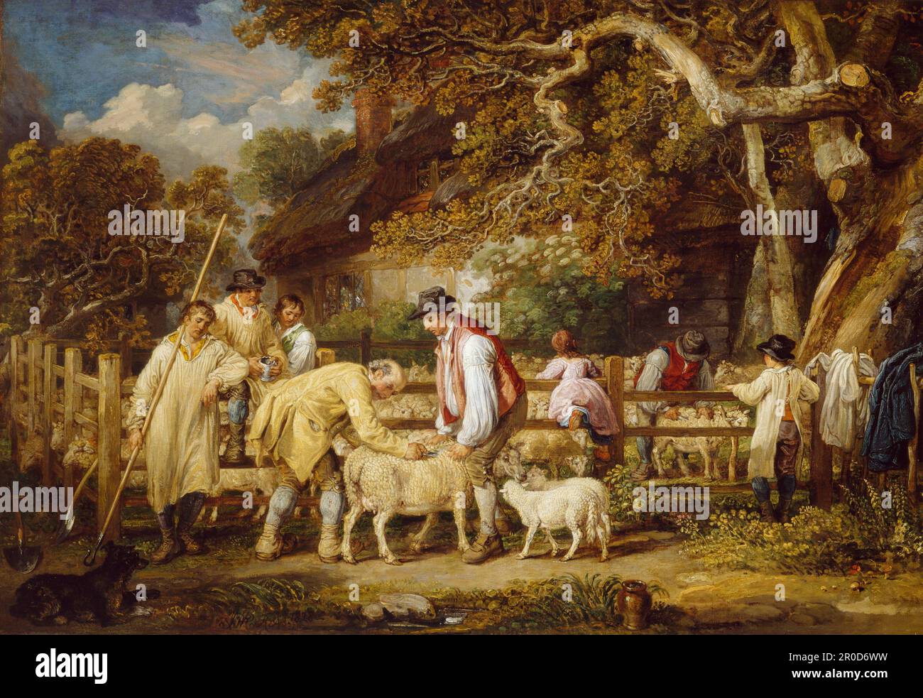 Sheep Salving, 1828. James Ward. Sheep salving was an early method of ...