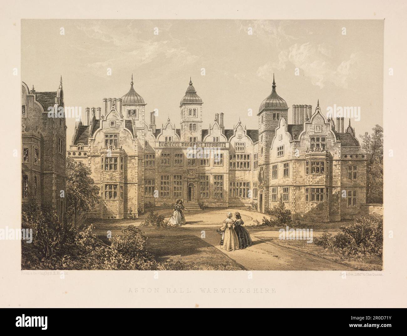 Aston Hall, Warwickshire, 1824-82. Lithograph. Printer: Day & Son ...