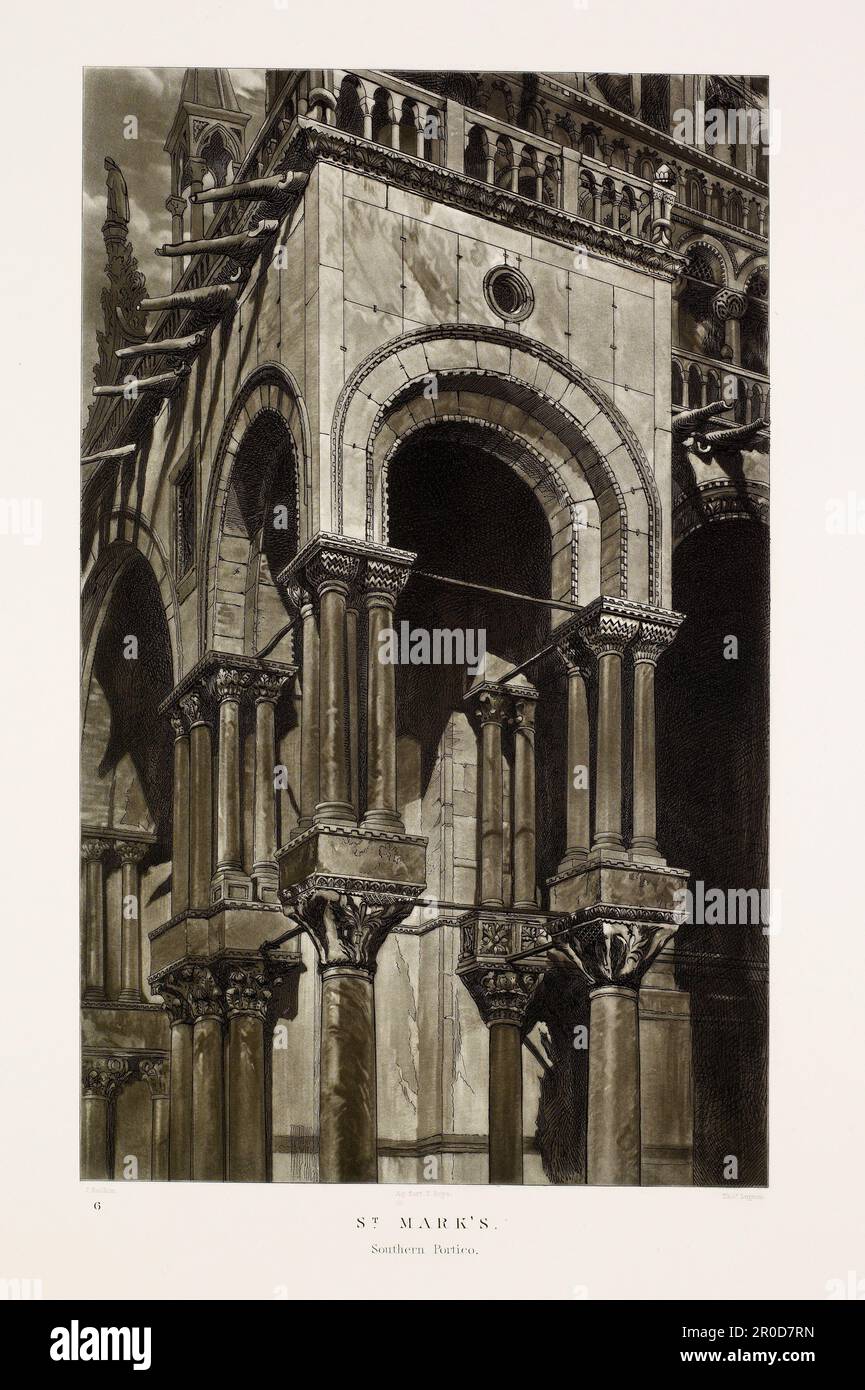 Examples of Architecture of Venice - St. Mark's Southern Portico, 1887 ...