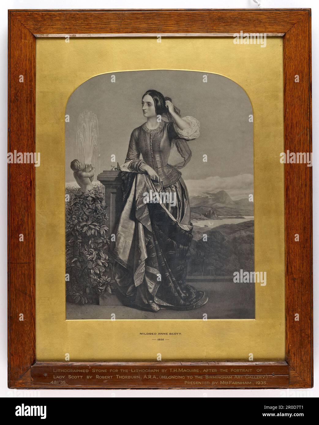 Portrait of Mildred Anne Scott, 1856. Lithographed stone, from which ...