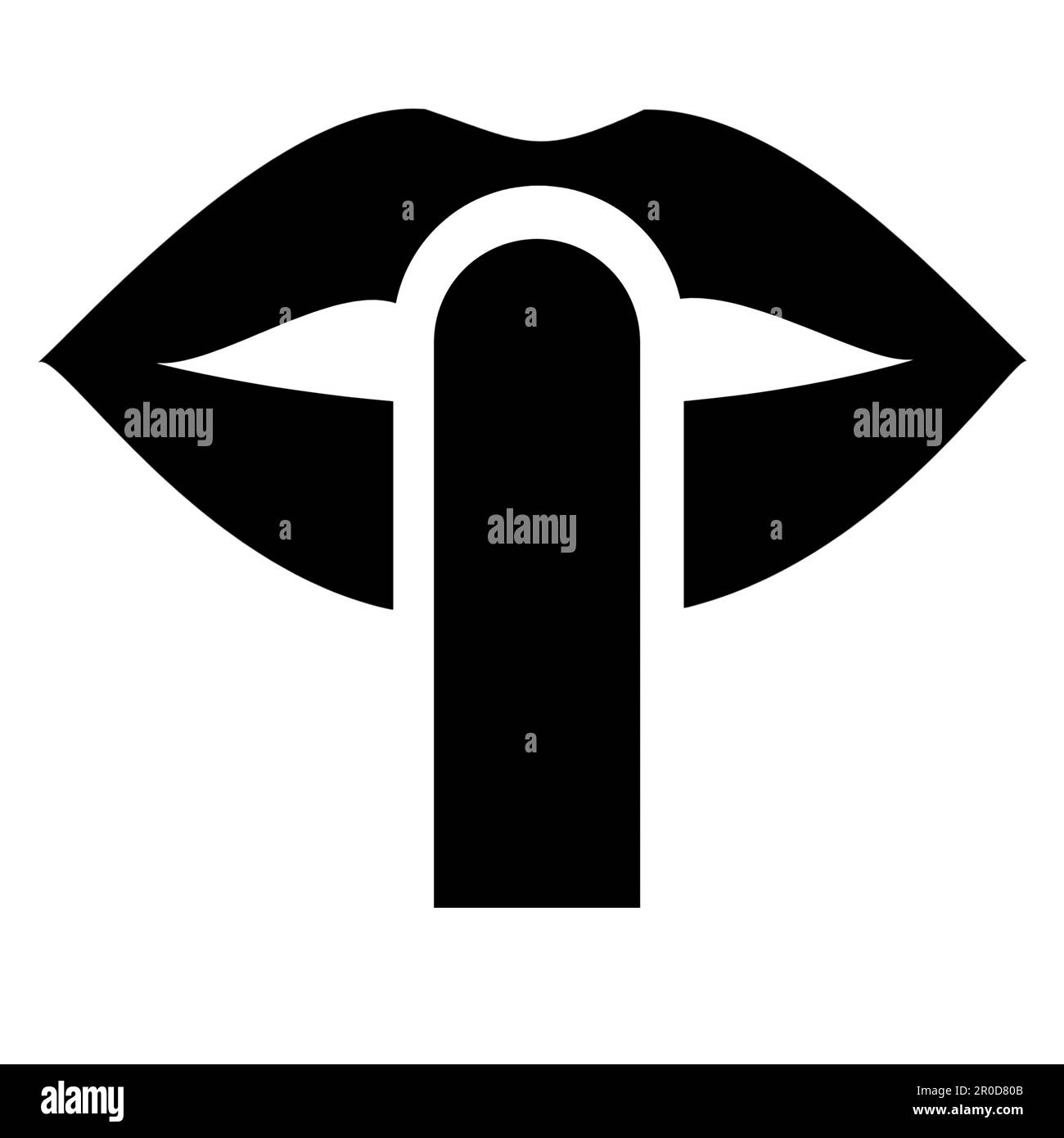 A Silhouette Style Quiet Please Icon Symbol, Keep Silent Sign Board ... A Silhouette Style Quiet Please Icon Symbol, Keep Silent Sign Board ...