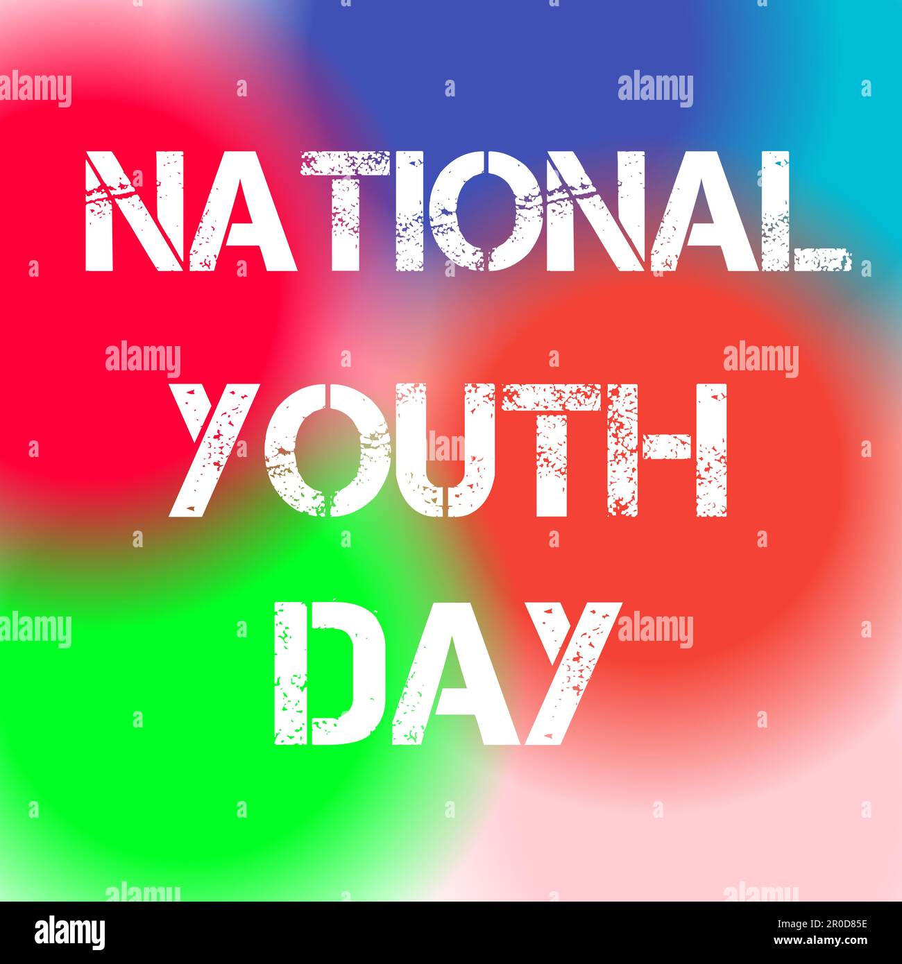 A National Youth Day Text Letter Stylish Font Illustration Photo Stock ...