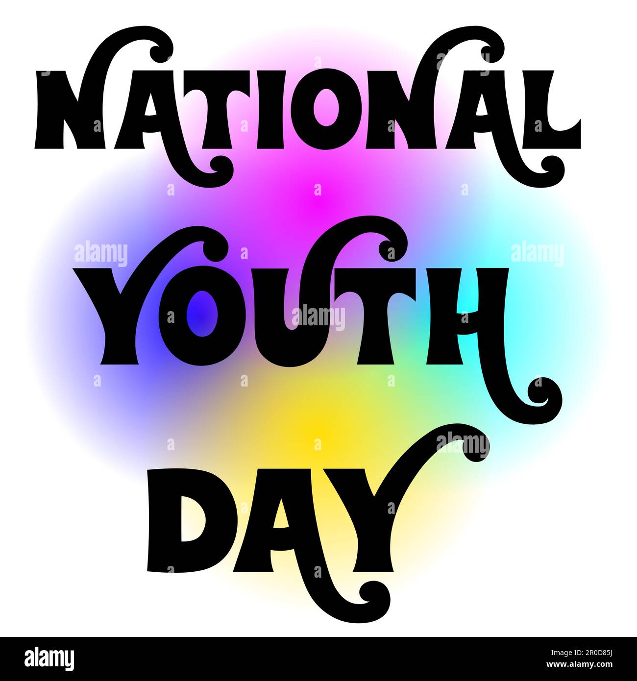 A National Youth Day Text Letter Stylish Font Illustration Photo Stock ...