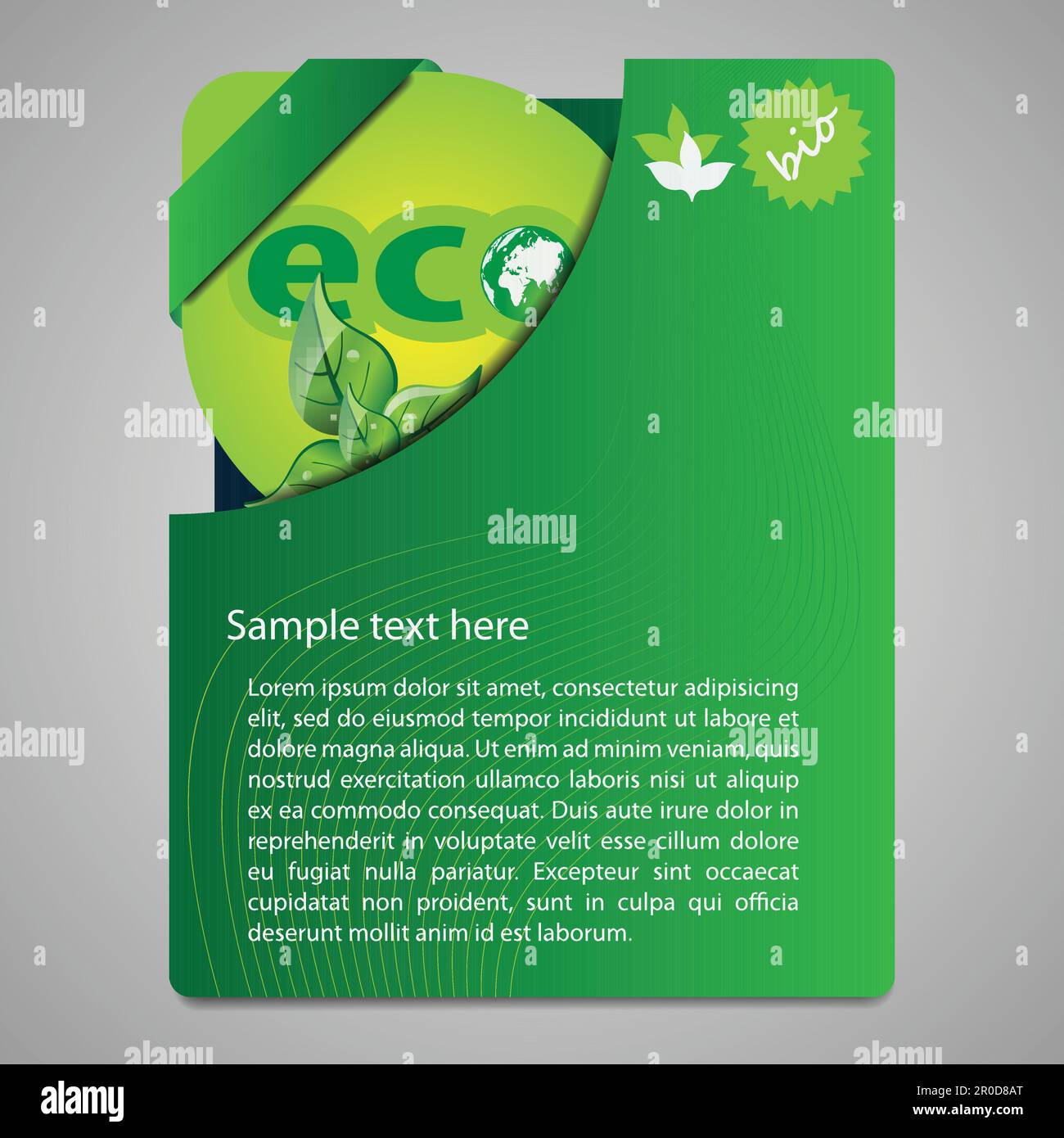 Eco Folder Design Stock Vector Image & Art - Alamy