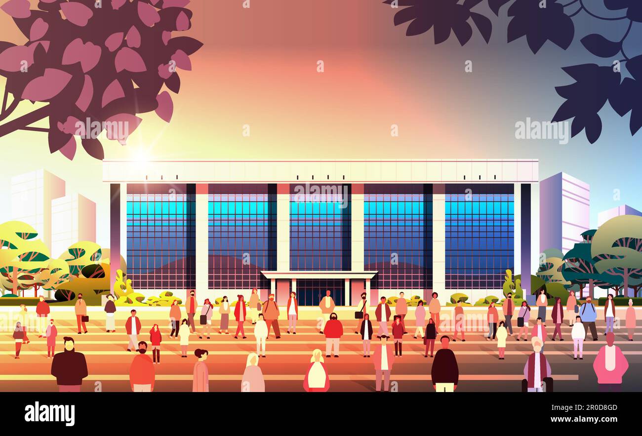 Exterior community center Stock Vector Images - Alamy