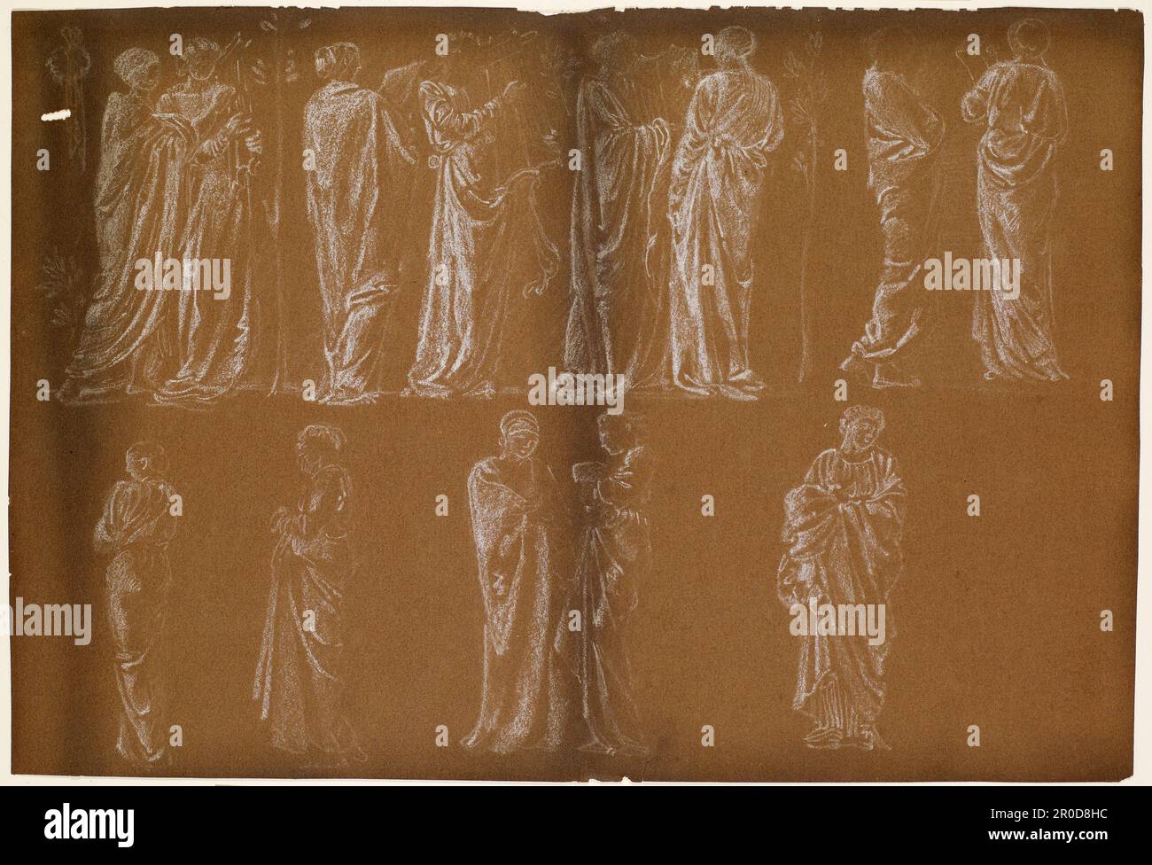 Female - Thirteen Drapery Studies, 1868. By Sir Edward Burne-Jones ...
