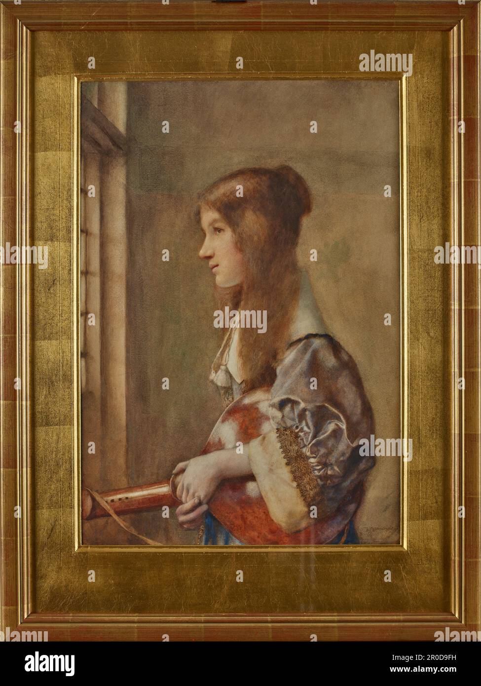 Girl with lute hi-res stock photography and images - Alamy