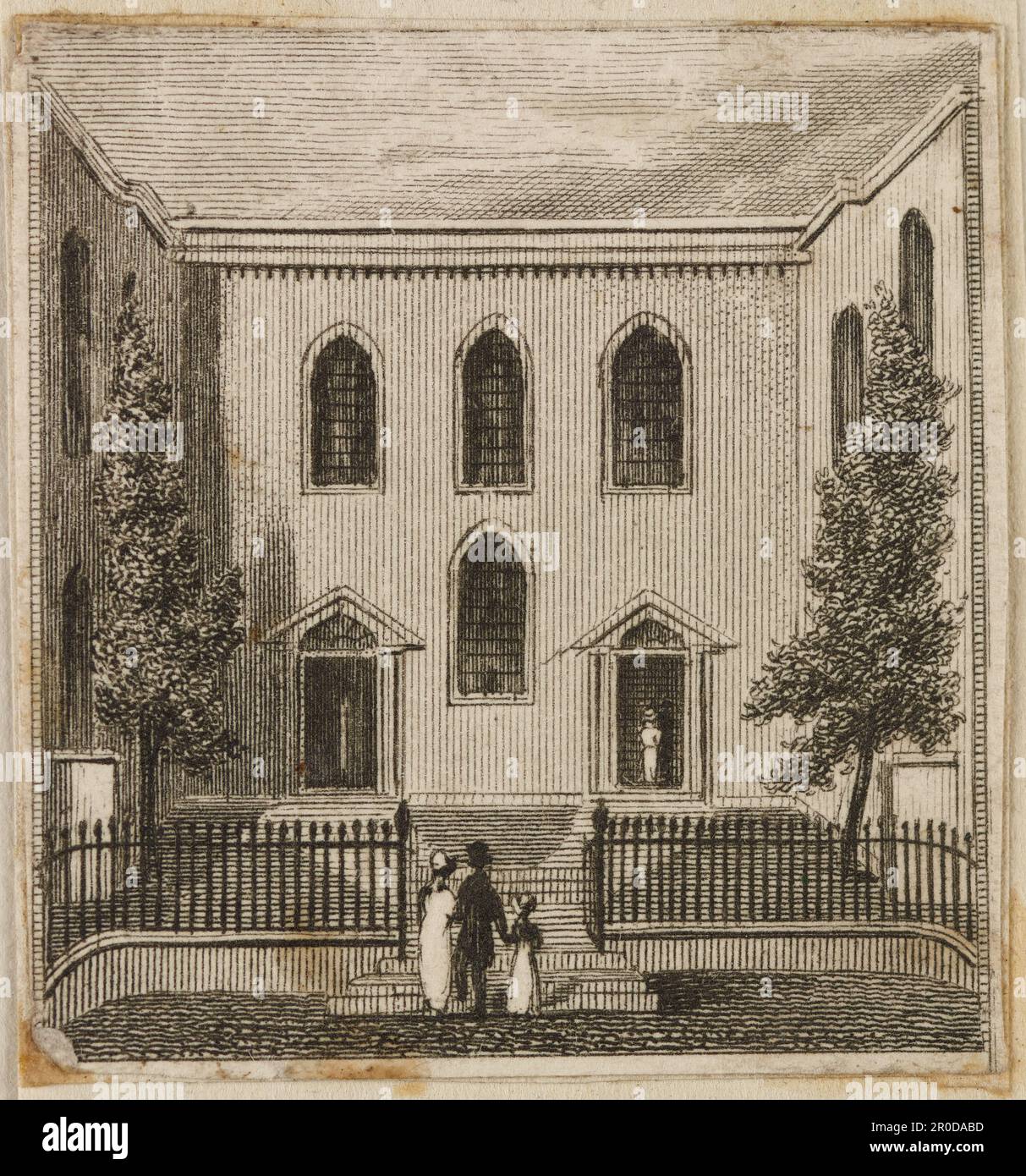 Engraving of Newhall Street Meeting House Birmingham. Wilkinson ...