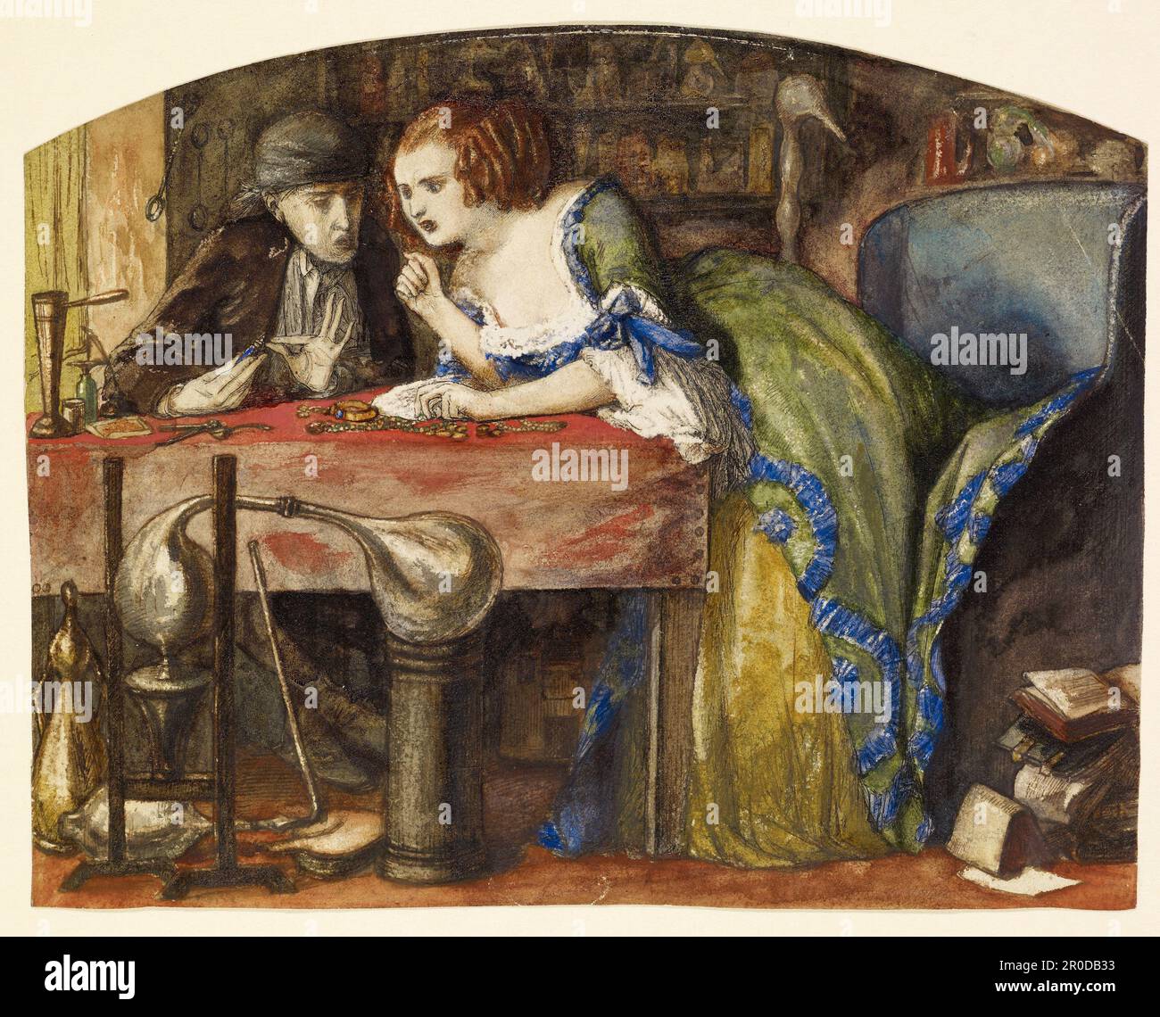 The Laboratory, 1849. Artist: Dante Gabriel Rossetti.. An illustration to Browning's poem 'The ...