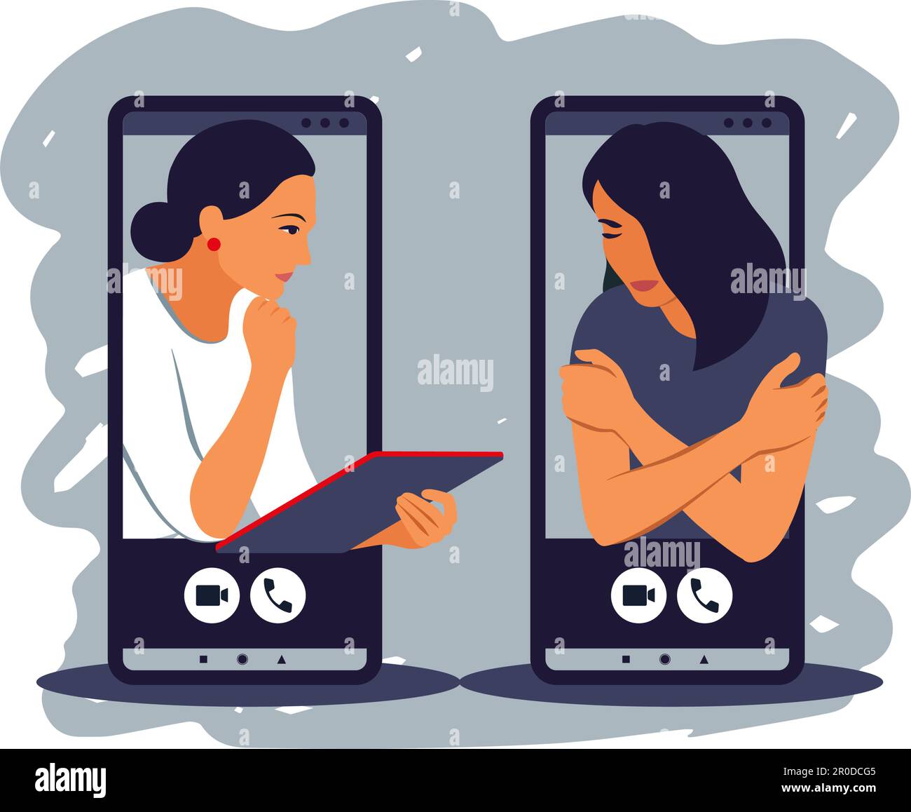 Online therapy services Stock Vector Images - Alamy