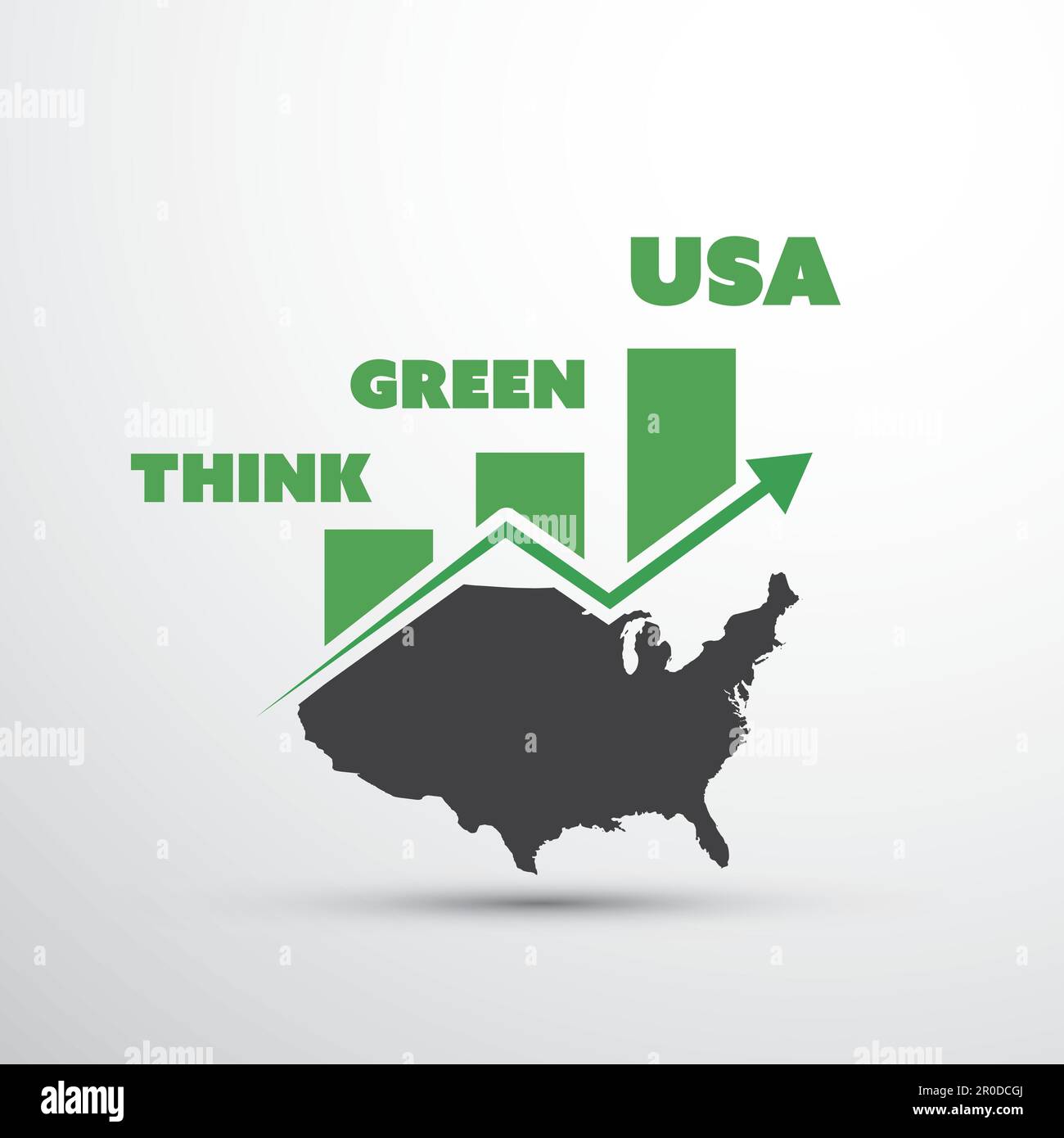 Think Green USA! - Eco Vector Concept Design Stock Vector Image & Art ...