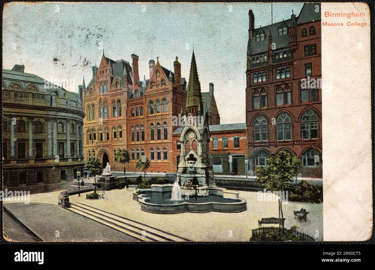 Postcard - Mason College, Chamberlain Square, Birmingham, 19th century ...