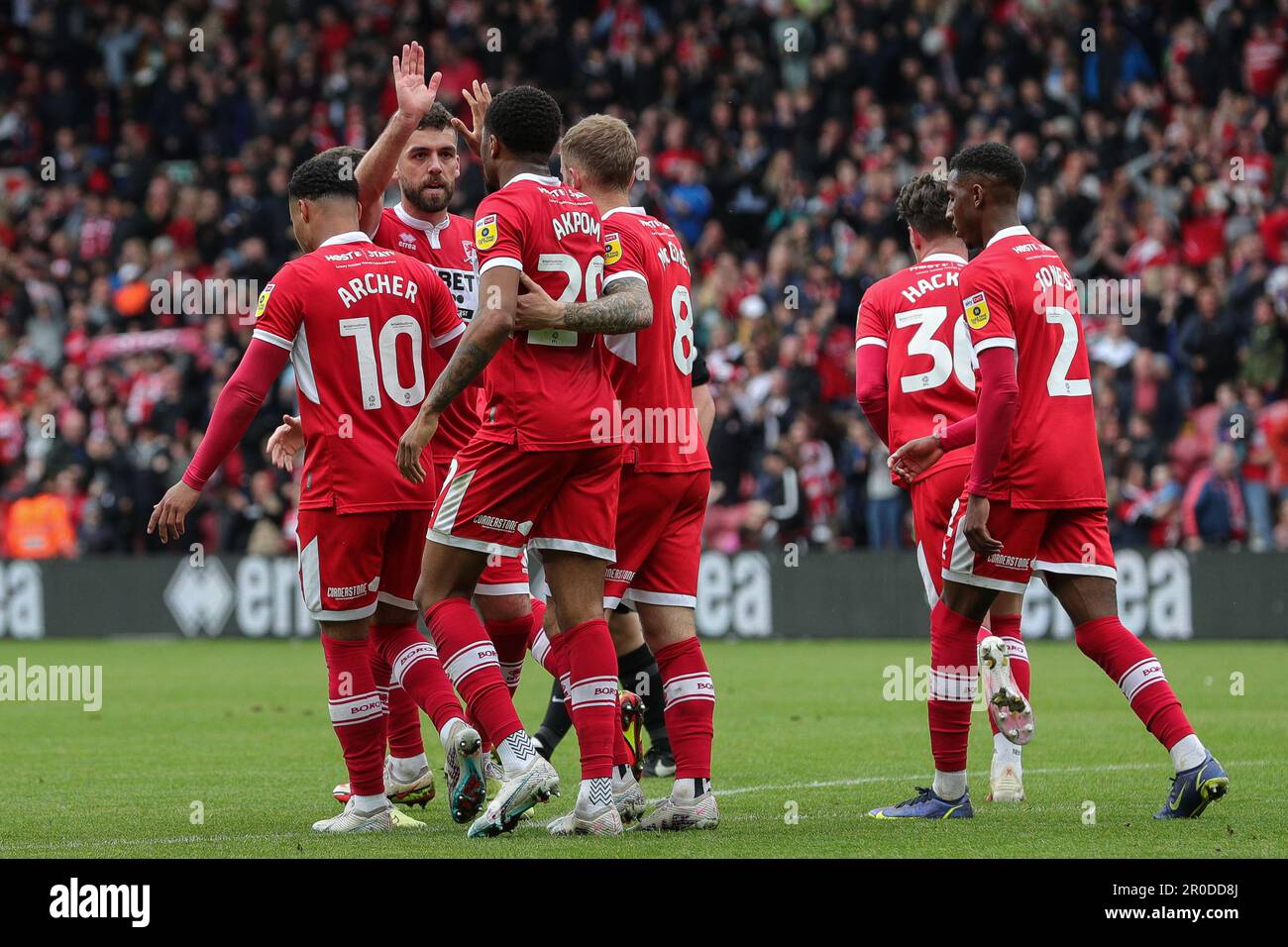 Middlesbrough, UK. 08th May, 2023. Cameron Archer #10 of Middlesbrough ...