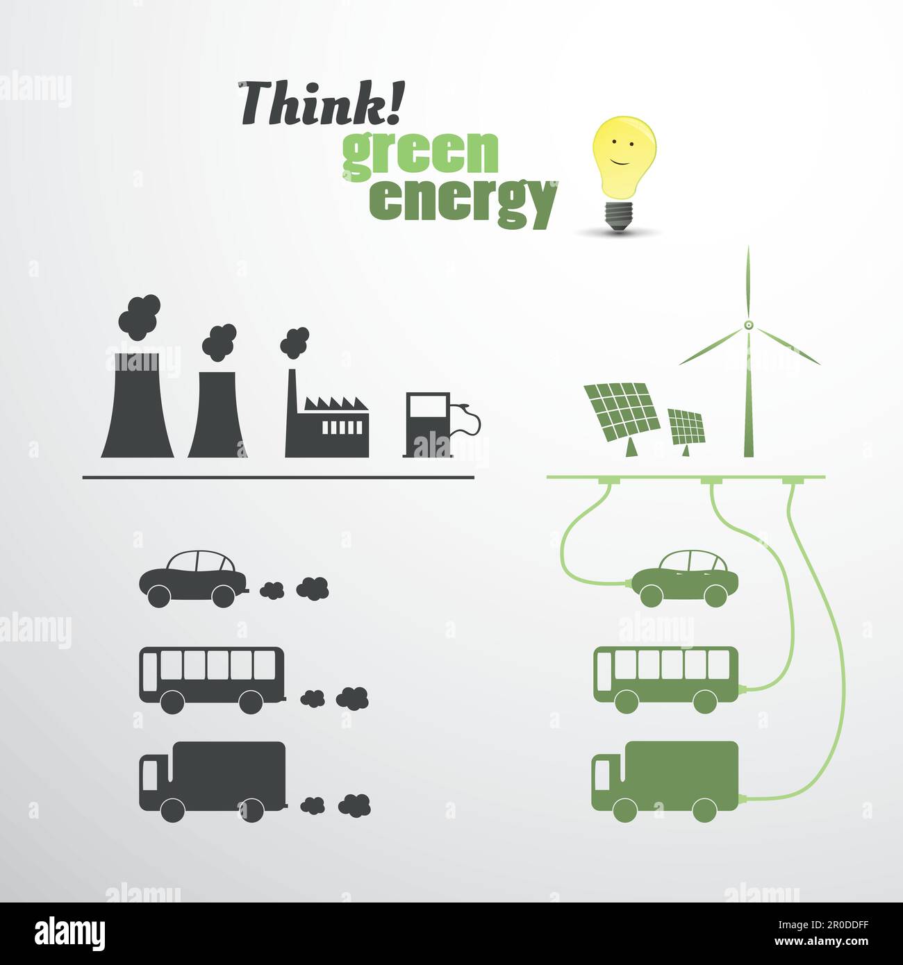 Green Energy - Eco Vector Illustration Stock Vector Image & Art - Alamy