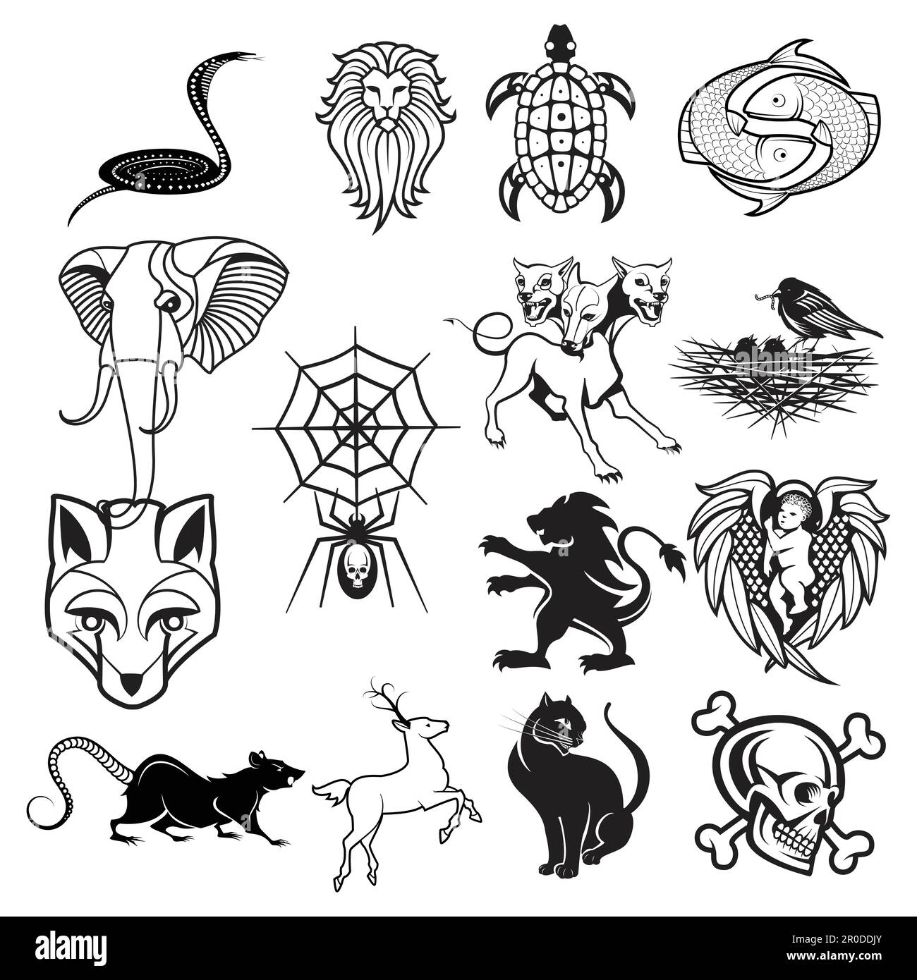 Pie chart four elements Cut Out Stock Images & Pictures - Alamy