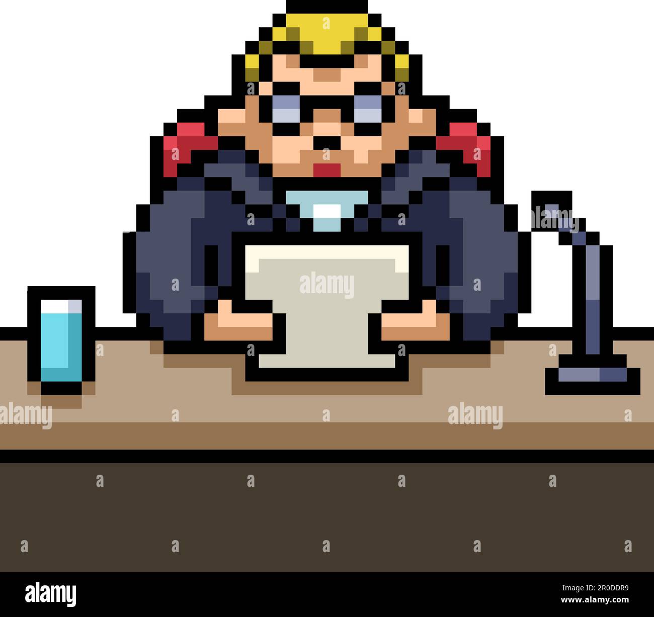 Desk pixel art Stock Vector Images - Alamy