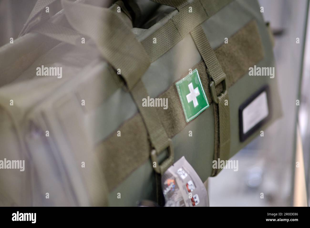 Bags for medical items and doctor's equipment. Army pouches and a ...