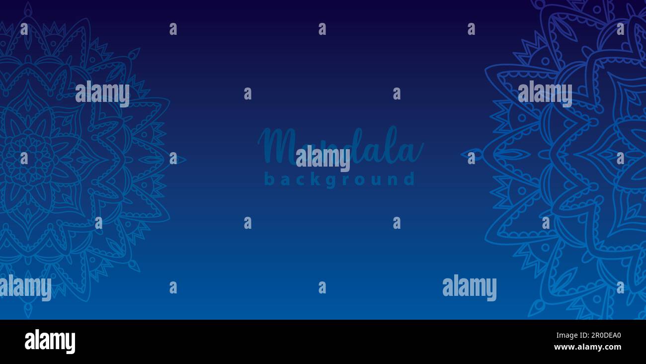 Mandala background blue. Vector illustration Stock Vector Image & Art ...