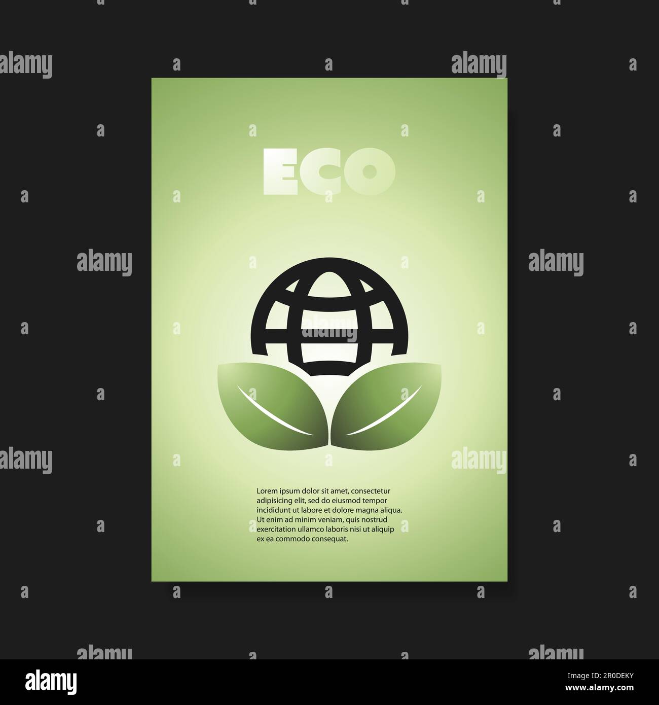 Eco Flyer Template With Logo Design Stock Vector Image & Art - Alamy