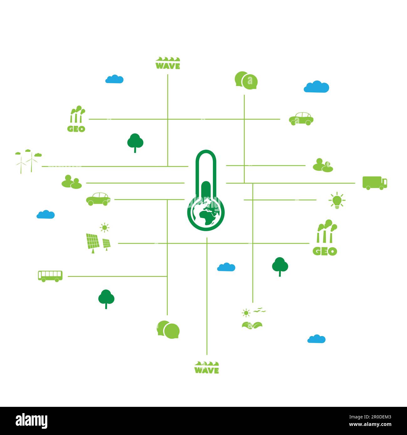 Global Warming, Eco Friendly World - Connections, Networks - Design ...