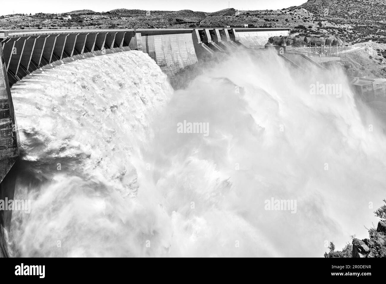 The second largest dam in South Africa, the Vanderkloof Dam ...