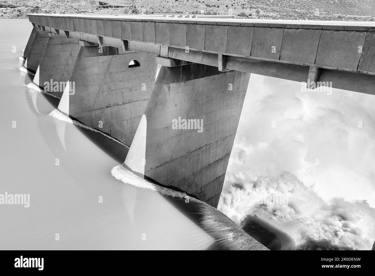 The second largest dam in South Africa, the Vanderkloof Dam ...