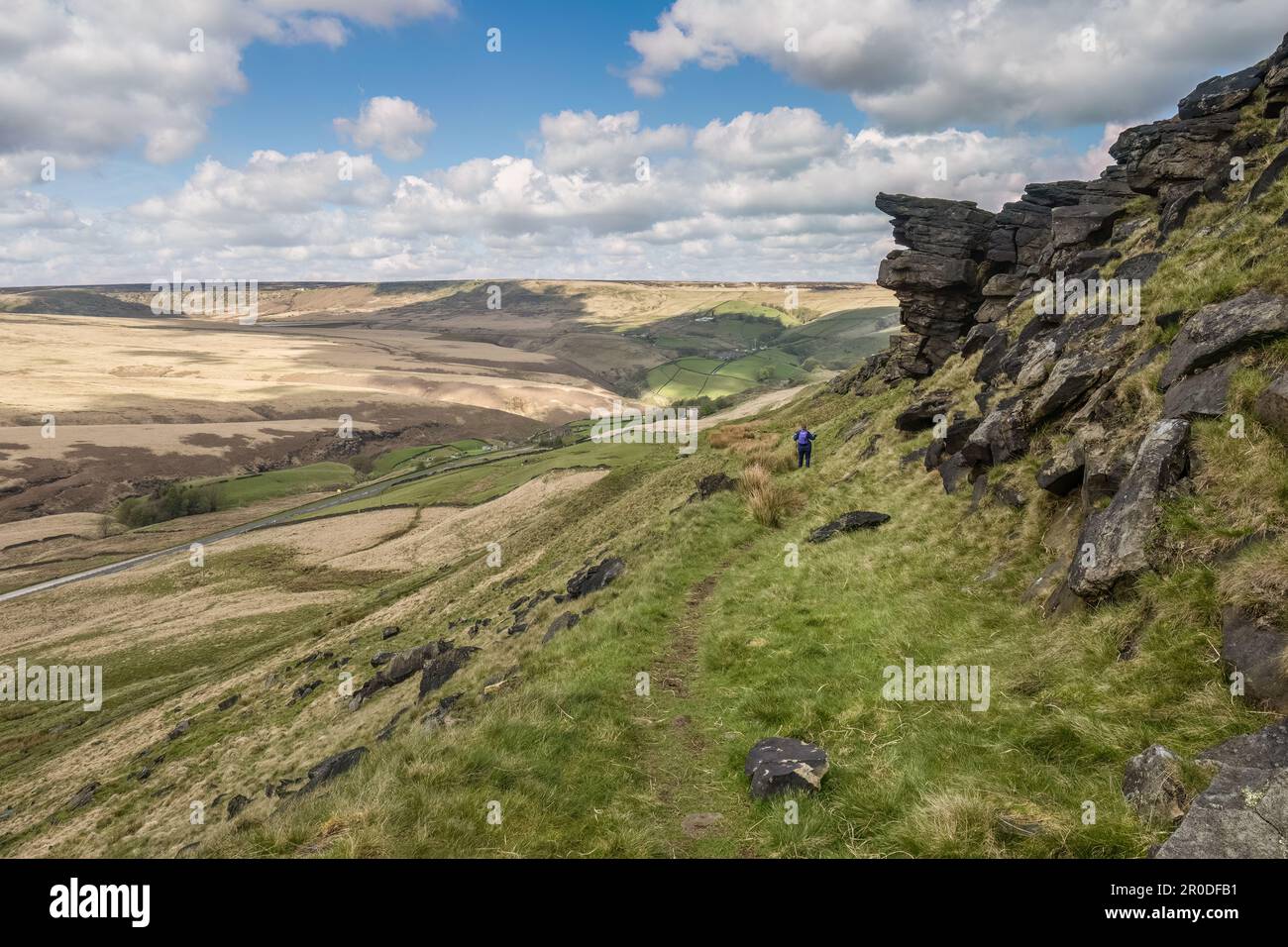 Ventilation tunnels on Marsden Moor below Pule hill in the Southern ...