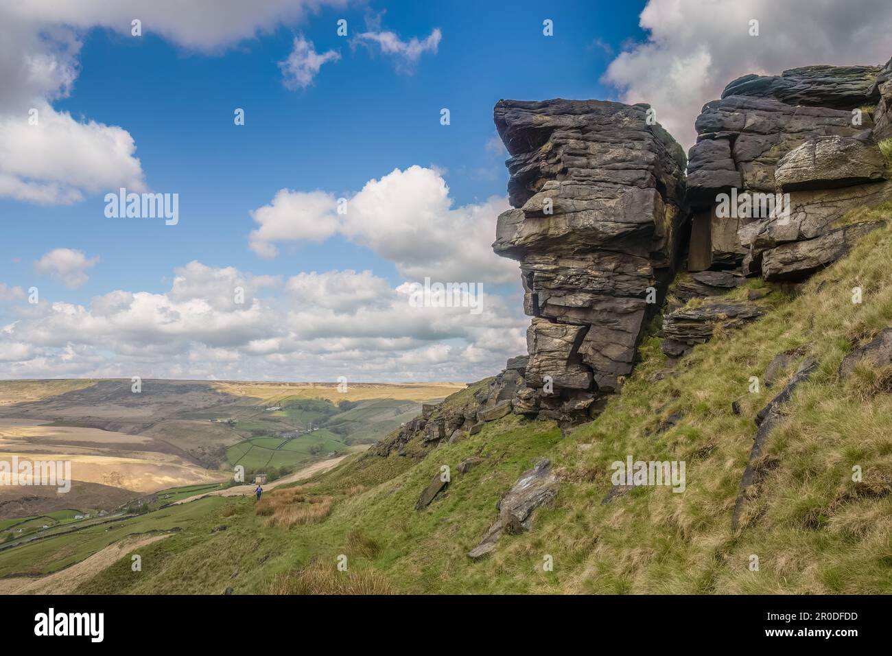 Ventilation tunnels on Marsden Moor below Pule hill in the Southern ...