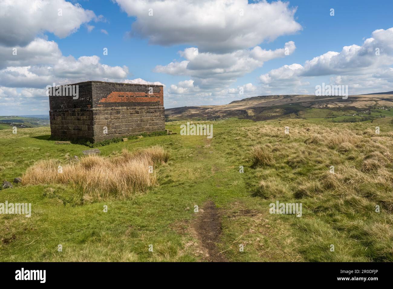 Ventilation tunnels on Marsden Moor below Pule hill in the Southern ...