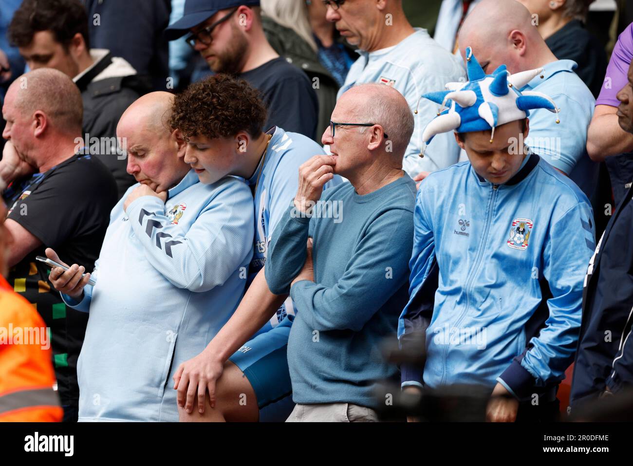 Coventry city fans in the stands during the Sky Bet Championship match ...
