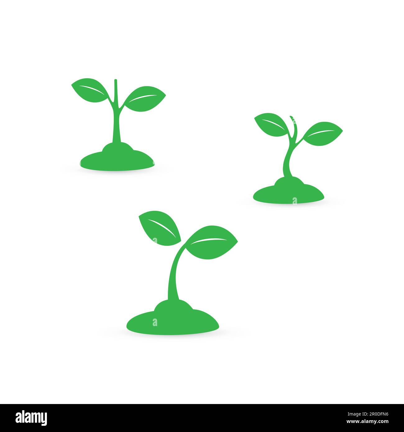 Growing small green leaves Stock Vector Images - Alamy