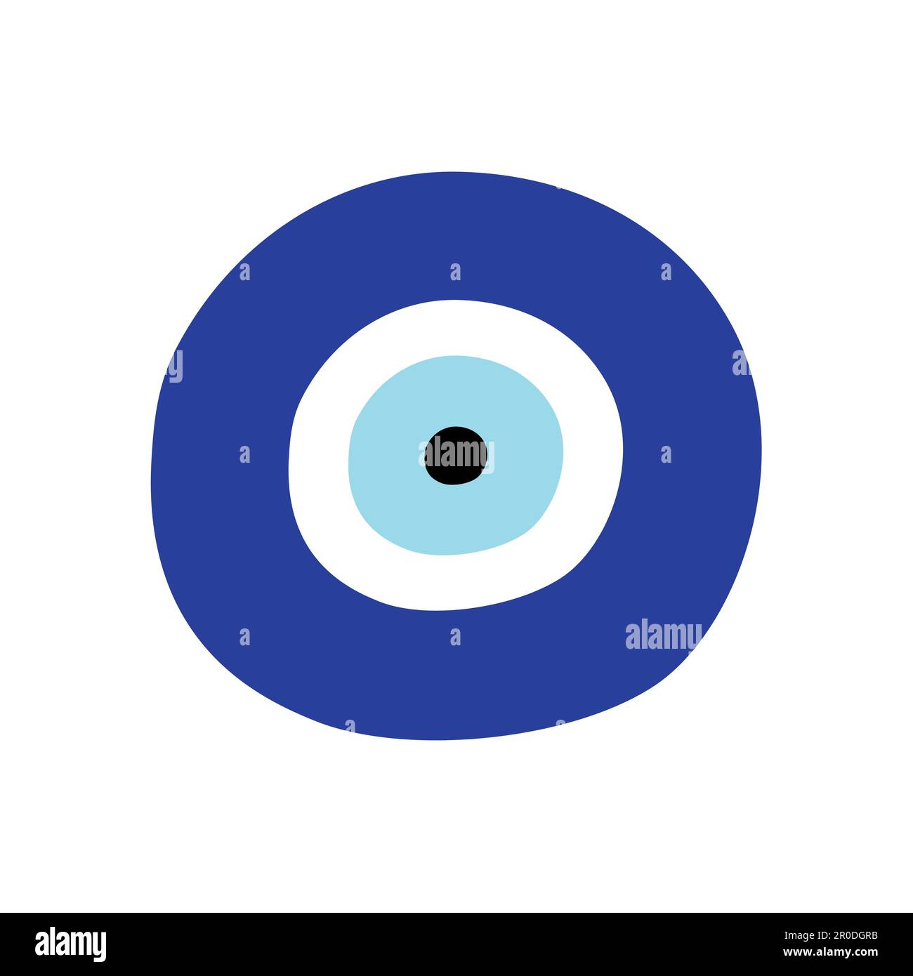 Vector hand drawn flat Turkish Fatima eye sign isolated on white ...