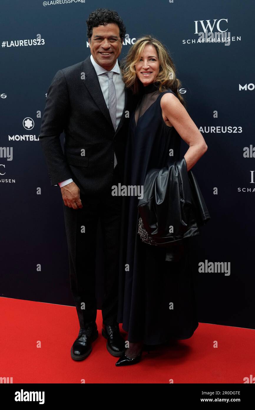 Brazilian former soccer star Rai poses as he arrives at the Laureus ...