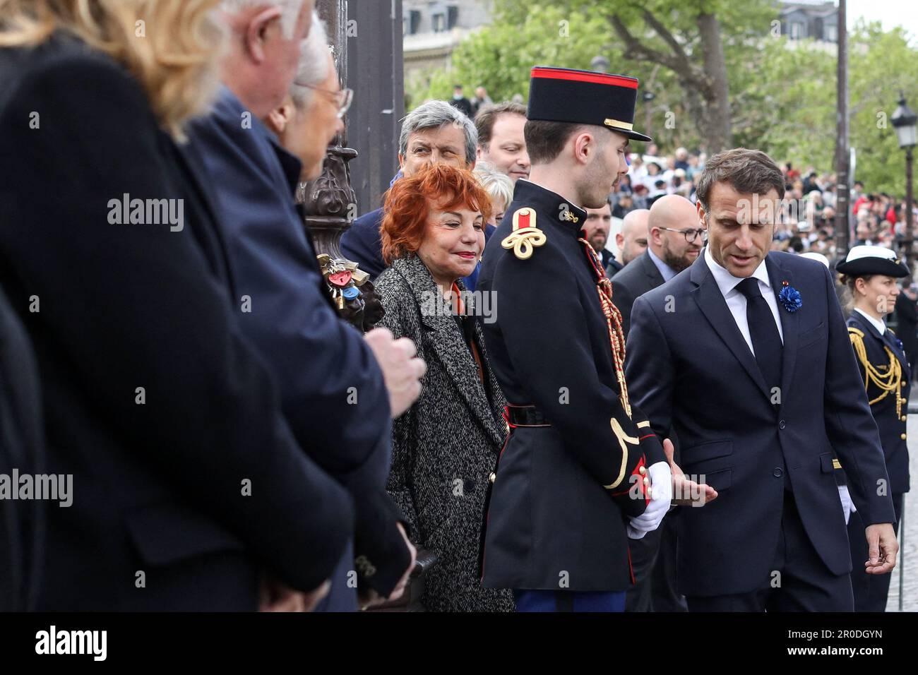 Le président de la république, Emmanuel Macron lors de l'hommage sur la ...