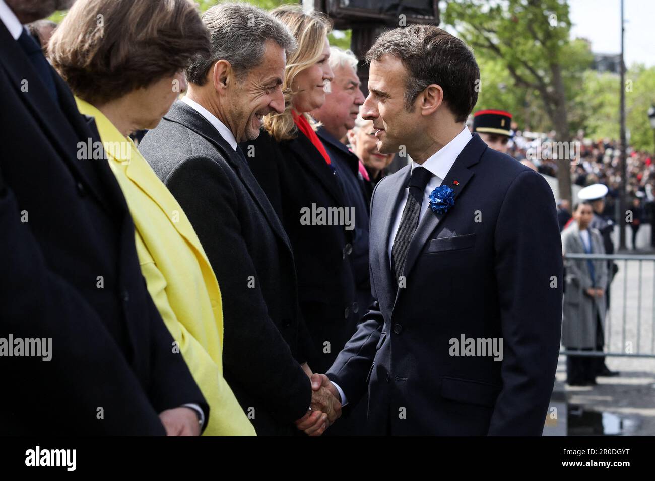 Le président de la république, Emmanuel Macron et Nicolas Sarkozy lors ...