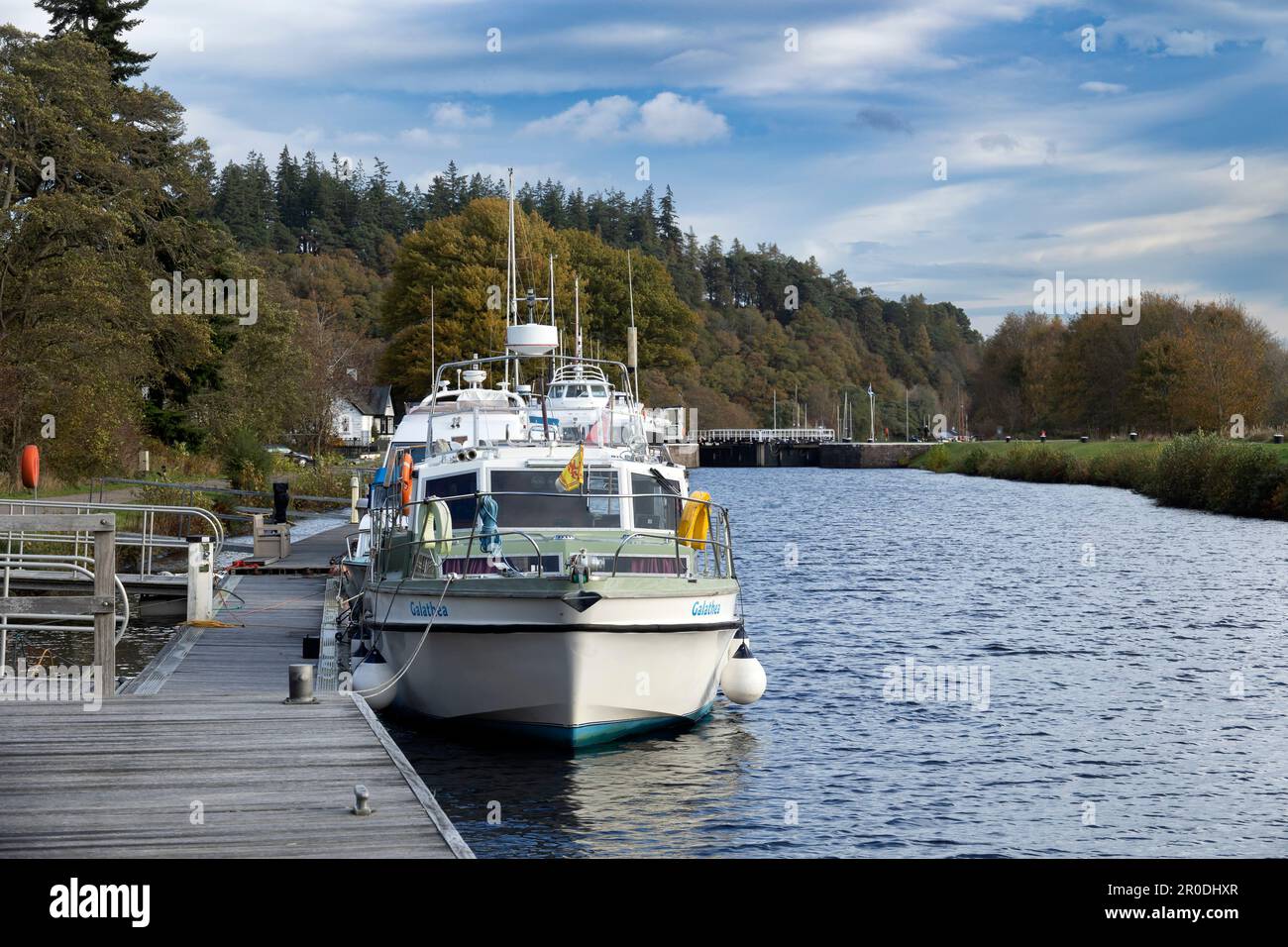 The Caledonian Canal connects the Scottish east coast at Inverness with ...