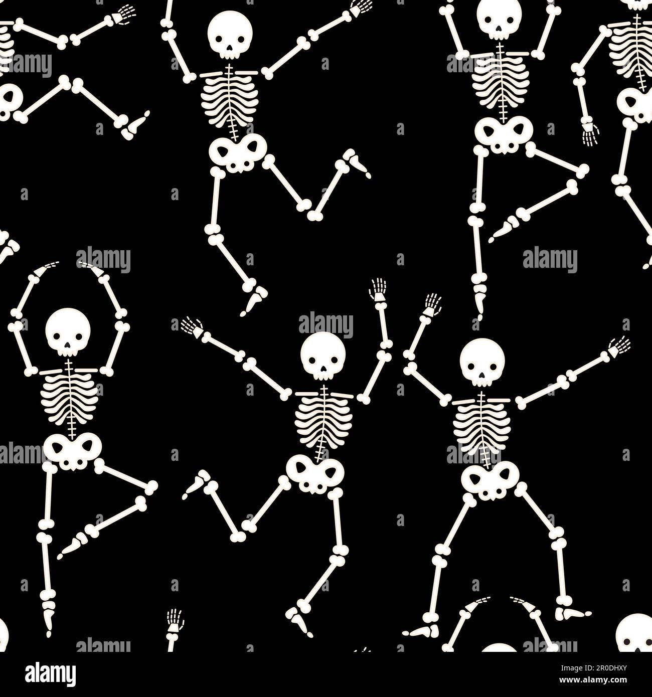 Pattern with funny dancing skeletons for Halloween Stock Vector Image ...