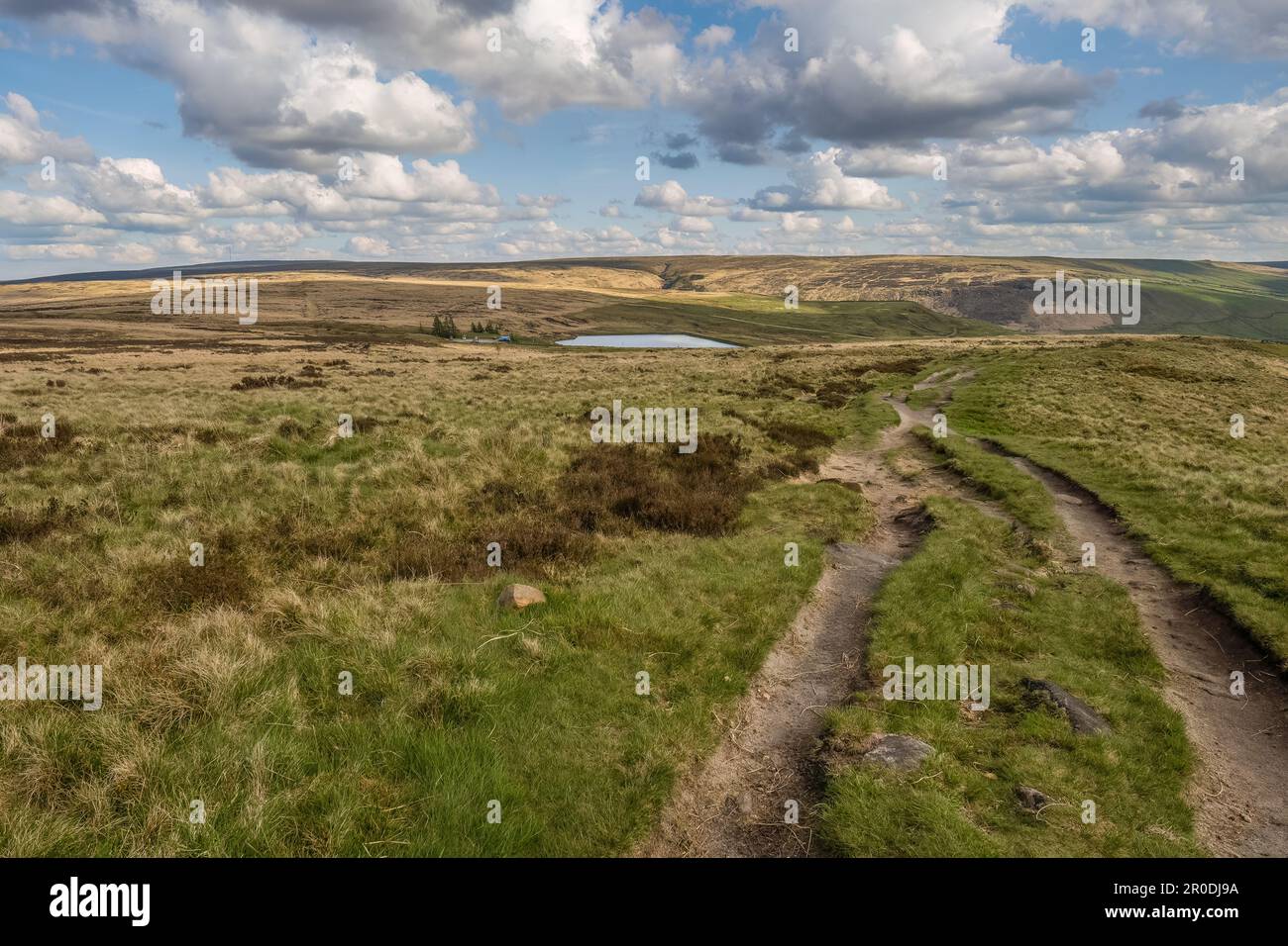 . The packhorse bridge on the Standedge trail heading out of Marsden in ...
