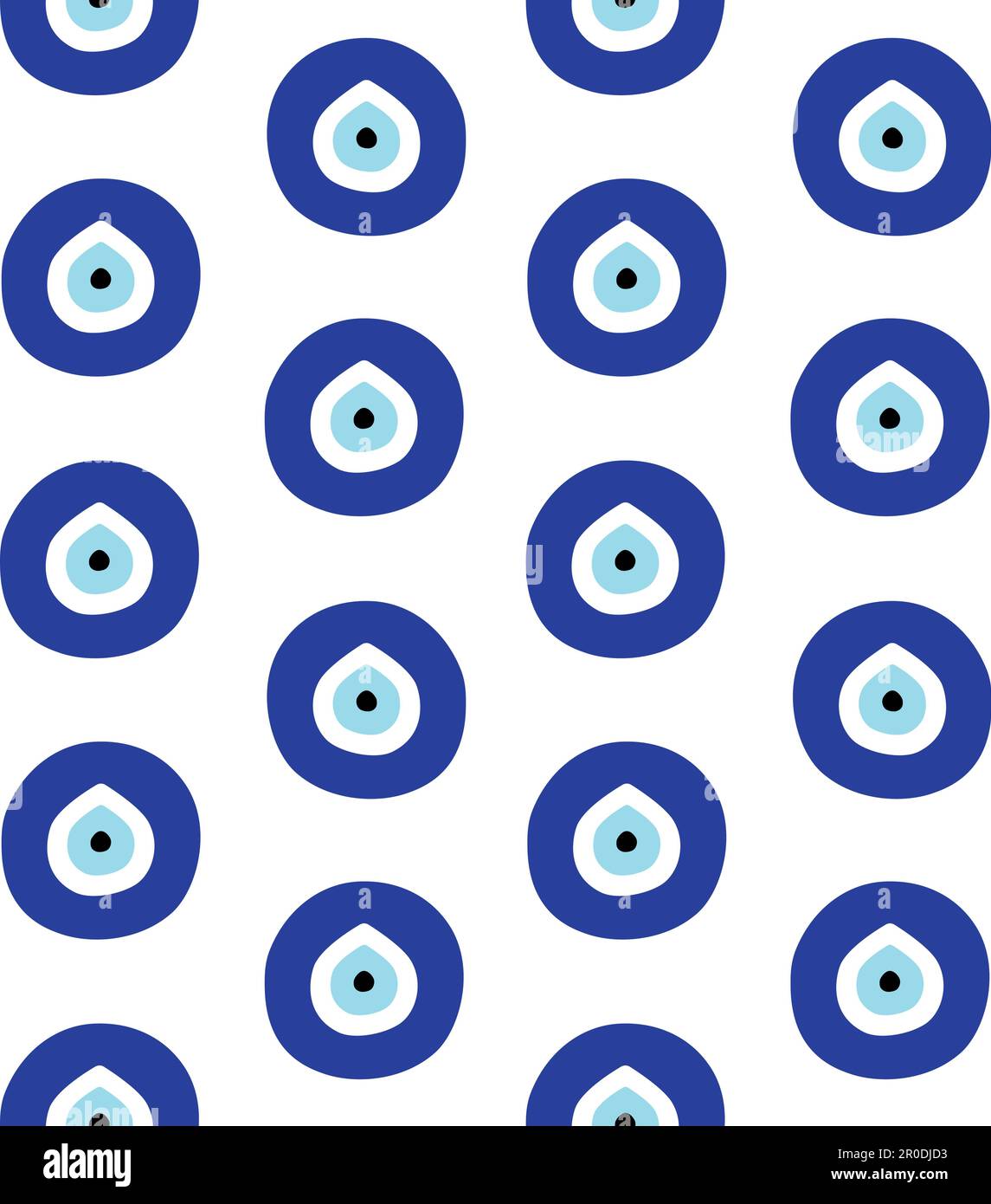 Vector seamless pattern of hand drawn flat Turkish Fatima eye sign ...